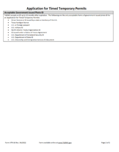 VTR-66 – Application for Timed Temporary Permits | Origin Form Studio