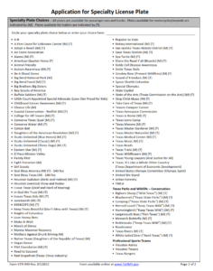 VTR-999 – Application for Specialty License Plates | Origin Form Studio