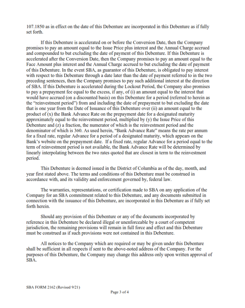 SBA Form 2162 – 10-Yr LMI Debenture Certification Form | Origin Form Studio