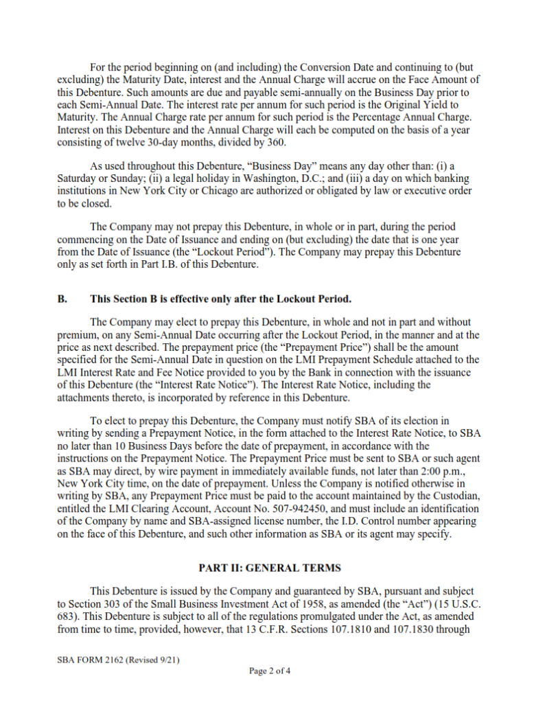 SBA Form 2162 – 10-Yr LMI Debenture Certification Form | Origin Form Studio