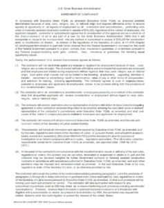 SBA Form 601 – Agreement of Compliance | Origin Form Studio