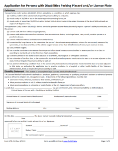 VTR-214 – Application for Persons with Disabilities Parking Placard and ...
