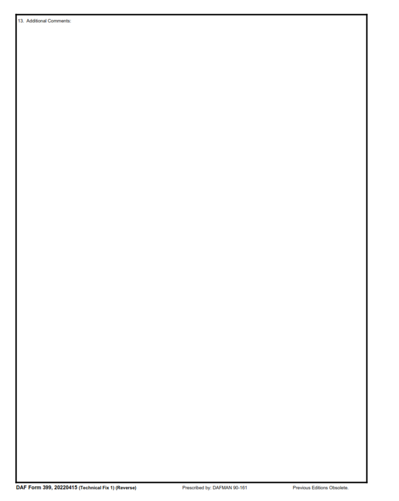 DAF Form 399 – Department of the Air Force Publication/Form Status ...