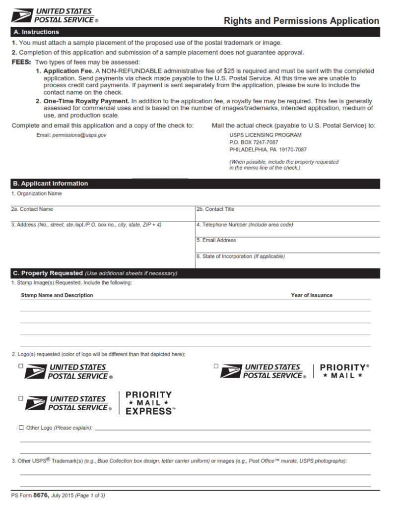 USPS Forms | Origin Form Studio