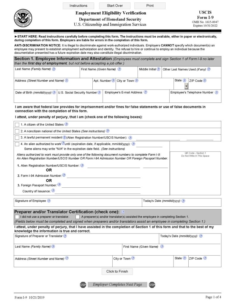 I9 Form 2023 Printable: Download, Print, and Fill Now