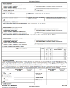 DD Form 137-7 – Parent’s Dependency Affidavit (English-Spanish ...