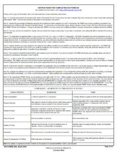 DD Form 294 – Application for a Review by the Physical Disability Board ...