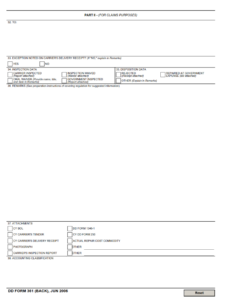 DD Form 361 – Transportation Discrepancy Report (TDR) | Origin Form Studio