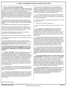 DD Form 4 – Enlistment/Reenlistment Document Armed Forces of the United ...