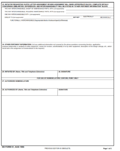 DD Form 61 – Request For Nomenclature | Origin Form Studio