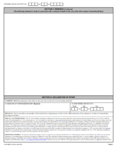 VA Form 21-4138 – Printable, Fillable in PDF | Origin Form Studio